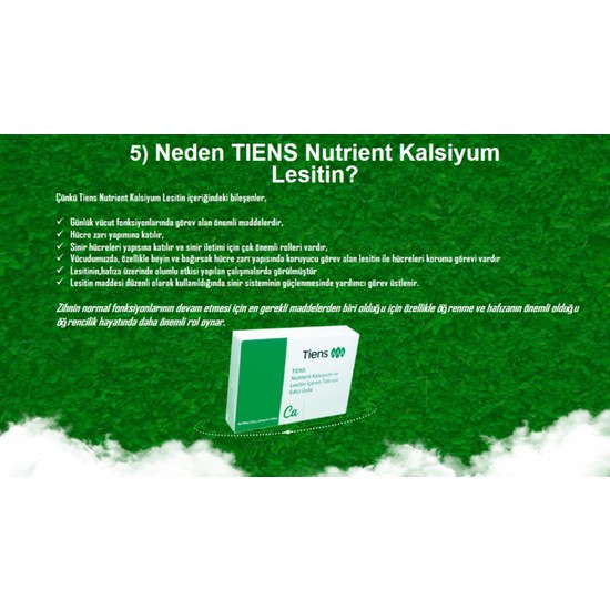 Tiens Nutrient Kalsiyum Lesitin İçeren Takviye Edici Gıda Fiyatı