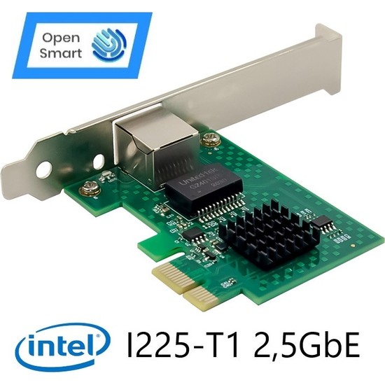 Open Smart 1 Port Intel I225-T1 2,5gbe Pcıe X1 Ethernet Kart Fiyatı