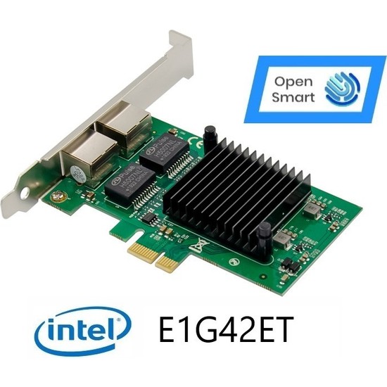 Open Smart 2 Port Intel E1g42etblk 1gbe Pcıe X1 Ethernet Fiyatı