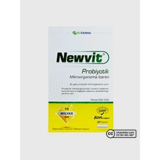 Newvit Probiyotik 30 Kapsül - yeni ambalajında Fiyatı