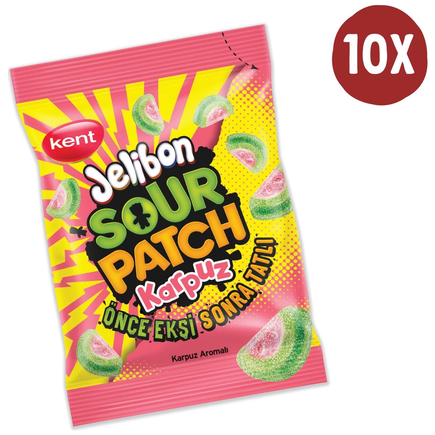 Jelibon Sour Patch Karpuz 160 gr 10'lu Paket Fiyatı