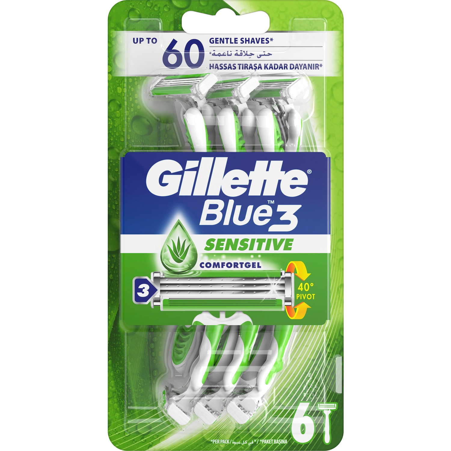 Gillette Blue 3 SenseCare Kullan At Tıraş Bıçağı 6'lı Fiyatı