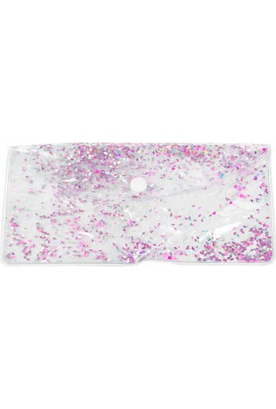 New Well Mor Pullu Şeffaf Makyaj Çantası