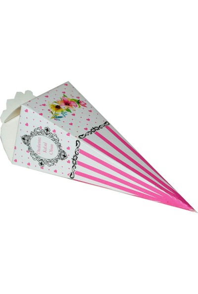 Süslü Şekerleme Yeni Ürün 50 Adet Külah Lokum Kutusu Sünnet Şeker Lokum Mevlüt Kutusu