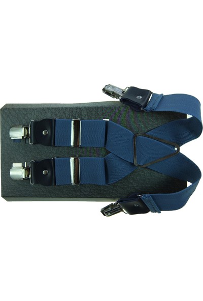 Kemer Sepeti Indigo Renkli Dört Klipsli Pantolon Askısı Kemer Sepeti Indigo Renkli Dört Klipsli Pantolon Askısı