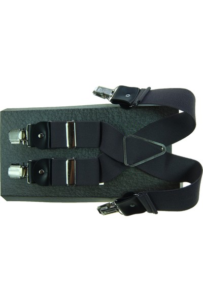 Kemer Sepeti Antrasit Renkli Dört Klipsli Pantolon Askısı Kemer Sepeti Antrasit Renkli Dört Klipsli Pantolon Askısı