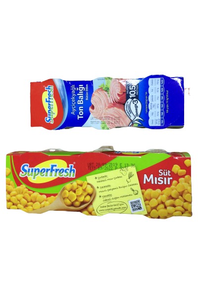 Süperfresh Ton Balığı 3 x 80 gr + Süperfresh Mısır 3'lü Süperfresh Ton Balığı 3 x 80 gr + Süperfresh Mısır 3'lü