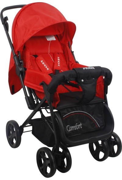 Prava P06 Comfort Çift Yönlü Bebek Arabası Kırmızı Prava P06 Comfort Çift Yönlü Bebek Arabası Kırmızı