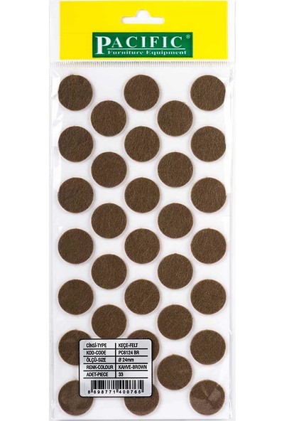 Pacific Masa Sandalye Keçe 24 mm