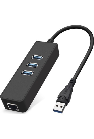 Alfais 4263 USB 3.0 To Ethernet Gigabit RJ45 3 Port Hub Çoklayıcı Adaptör Alfais 4263 USB 3.0 To Ethernet Gigabit RJ45 3 Port Hub Çoklayıcı Adaptör