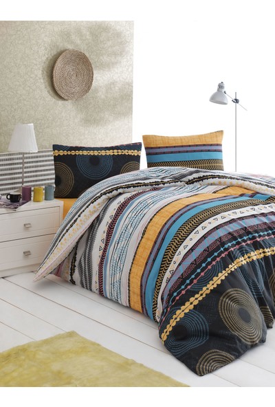 Eponj Home Kolay Ütülenir Nevresim Takımı Çift Kişilik Efried Hardal