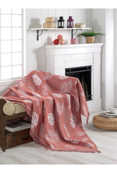 Eponj Home Keten Koltuk Örtüsü 170 x 220 cm Monstera Kiremit Eponj Home Keten Koltuk Örtüsü 170 x 220 cm Monstera Kiremit