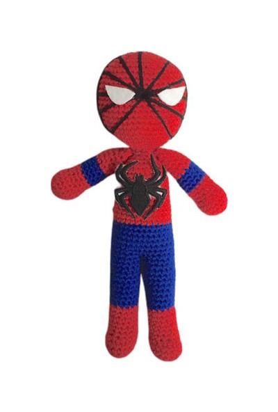 İlmek Bebek Amigurumi El Örgüsü Oyuncak Örümcek Adam 22 cm