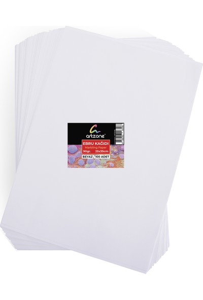 Artzone Ebru Kağıdı - Beyaz 25x35 cm - 100 Adet