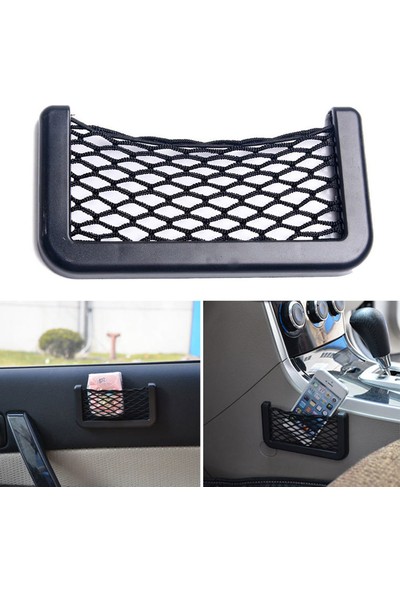 GD24 Oto Cep Telefonu ve Malzeme Filesi Araç Içi Fileli Ceplik Malzeme Filesi 20 x 8 cm