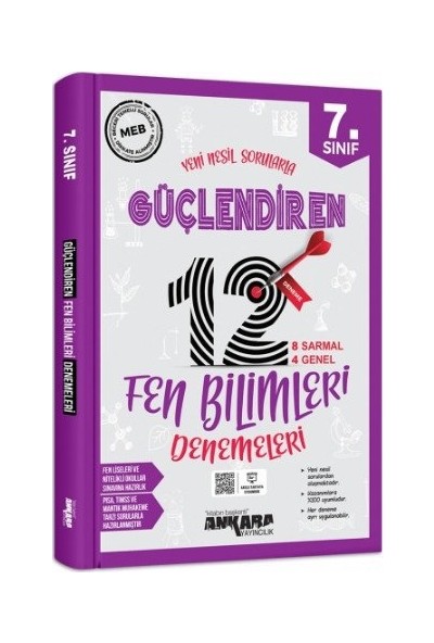 Ankara Yayıncılık 7.Sınıf Güçlendiren Fen Bilimleri 12 Deneme Sınavı
