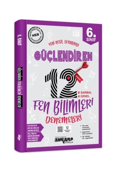 Ankara Yayıncılık 6.Sınıf Güçlendiren Fen Bilimleri 12 Deneme Sınavı