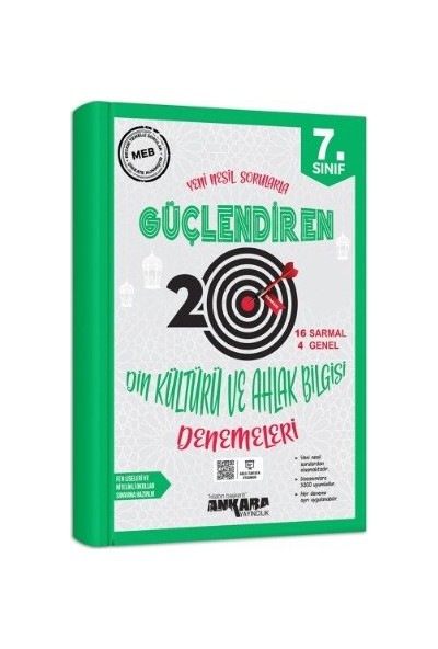 Ankara Yayıncılık 7.Sınıf Güçlendiren Din Kültürü ve Ahlak Bilgisi 20 Deneme Sınavı