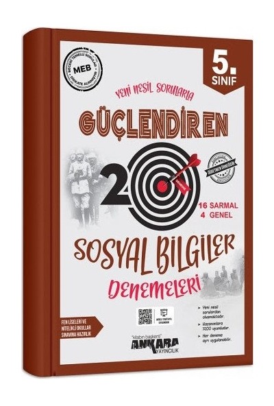 Ankara Yayıncılık 5.Sınıf Güçlendiren Sosyal Bilgiler 20 Deneme Sınavı