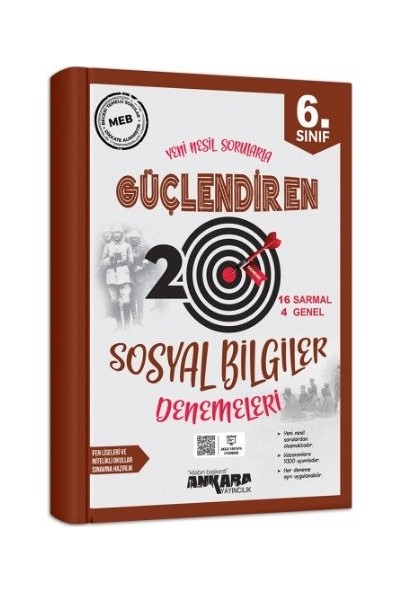 Ankara Yayıncılık 6.Sınıf Güçlendiren Sosyal Bilgiler 20 Deneme Sınavı