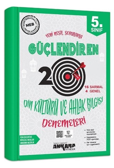 Ankara Yayıncılık 5.Sınıf Güçlendiren Din Kültürü ve Ahlak Bilgisi 20 Deneme Sınavı