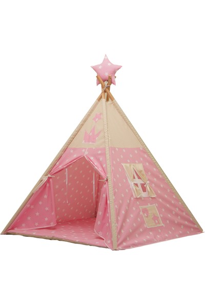 Henna Newyear Çocuk Oyun Çadırı Pembe Yıldızlı