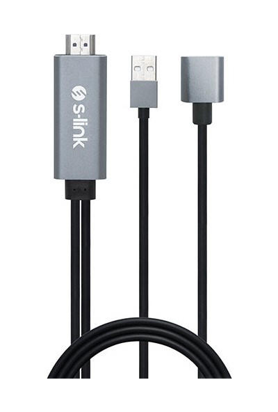 S-Link SL-IPH25 HDMI To Usb-F 2m Mobil Telefon Uyumlu Görüntü Aktarıcı Kablo S-Link SL-IPH25 HDMI To Usb-F 2m Mobil Telefon Uyumlu Görüntü Aktarıcı Kablo