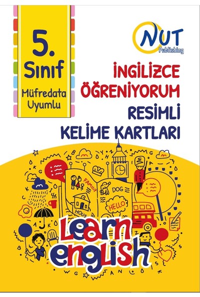 Nut Publishing 5. Sınıf İngilizce Öğreniyorum Resimli Kelime Kartları