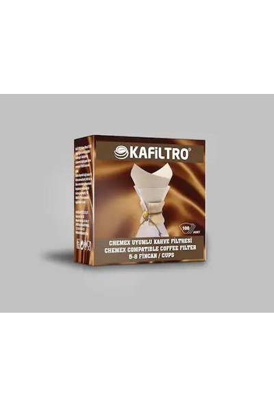 Chemex Kafiltro Chemex Uyumlu Kahve Filtresi Kağıdı 100 Lü Paket 5-8 Fincan Chemex Kafiltro Chemex Uyumlu Kahve Filtresi Kağıdı 100 Lü Paket 5-8 Fincan