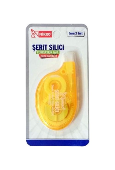 Mikro Şerit Silici 5mm x 8 mt (Şerit Düzeltici) 6603 Şeffaf Renk Mikro Şerit Silici 5mm x 8 mt (Şerit Düzeltici) 6603 Şeffaf Renk