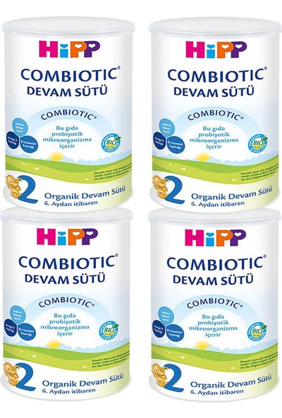 Hipp 2 Organik Combiotic Devam Sütü 350 gr - 4'lü Hipp 2 Organik Combiotic Devam Sütü 350 gr - 4'lü