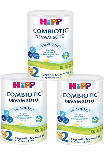 Hipp 2 Organik Combiotic Devam Sütü 350 gr - 3'lü Hipp 2 Organik Combiotic Devam Sütü 350 gr - 3'lü