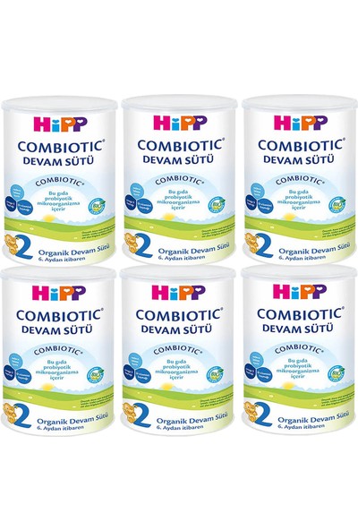 Hipp 2 Organik Combiotic Devam Sütü 350 gr - 6'lı Hipp 2 Organik Combiotic Devam Sütü 350 gr - 6'lı
