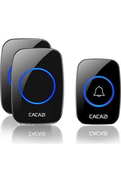 Cacazi 2 Alıcılı Kablosuz Uzaktan Kumandalı LED Kapı Zili