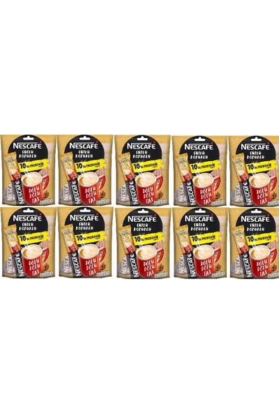 Nescafé 3'ü 1 Arada Sütlü Köpüklü 10'lu Paket 10x17.4 gr Nescafé 3'ü 1 Arada Sütlü Köpüklü 10'lu Paket 10x17.4 gr