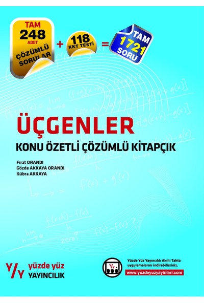 Yüzde Yüz Yayınları Üçgenler Konu Özetli Çözümlü Kitapçık Yüzde Yüz Yayınları Üçgenler Konu Özetli Çözümlü Kitapçık