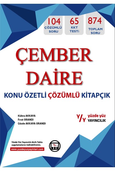 Yüzde Yüz Yayınları Çember Daire Konu Özetli Çözümlü Kitapçık Yüzde Yüz Yayınları Çember Daire Konu Özetli Çözümlü Kitapçık
