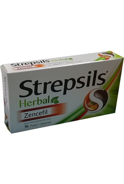 Strepsils Herbal Zencefil Boğaz Pastili Strepsils Herbal Zencefil Boğaz Pastili