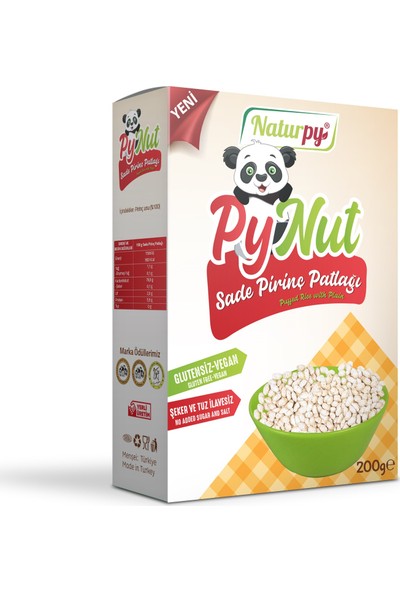 Naturpy Pynut Sade Pirinç Patlağı 200 gr X 2 Adet Naturpy Pynut Sade Pirinç Patlağı 200 gr X 2 Adet