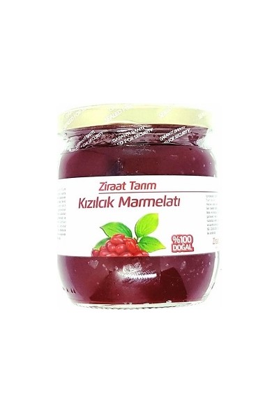 Ziraat Tarım Şeker İlavesiz Kızılcık Marmelatı 450 Gr Ziraat Tarım Şeker İlavesiz Kızılcık Marmelatı 450 Gr