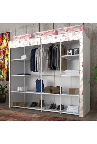 By Damat Bez Dolap 12 Raflı Mega Boy Istanbul Temalı By Damat Bez Dolap 12 Raflı Mega Boy Istanbul Temalı