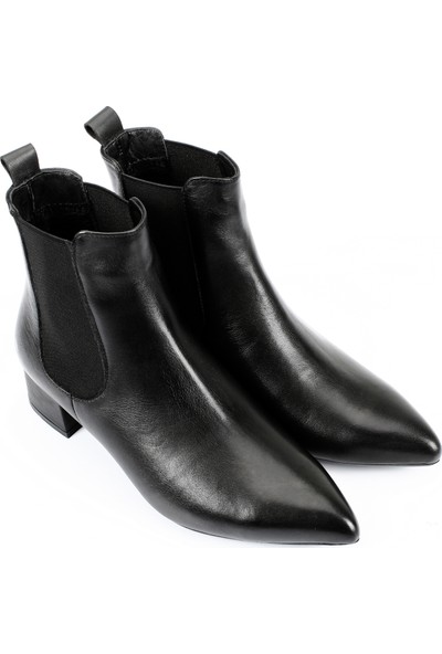Gönderi® Hakiki Deri Sivri Burun Topuklu Lastikli Kadın Günlük Bot 47495 Gönderi® Hakiki Deri Sivri Burun Topuklu Lastikli Kadın Günlük Bot 47495
