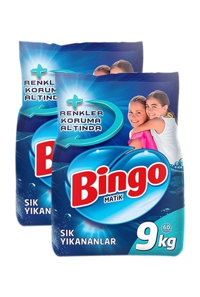 Bingo Matik Ekonomik Paket 9 kg 2 Adet