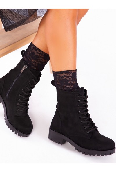 Ayakkabı Havuzu Bot Siyah Süet