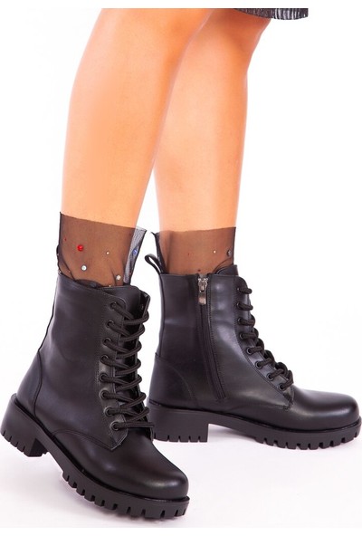Ayakkabı Havuzu Bot Siyah Cilt