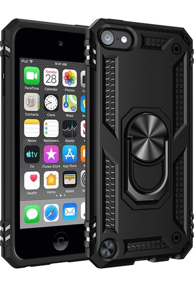 Teleplus Apple iPod Touch 7. Nesil Kılıf Vega Yüzüklü Tank Kapak Siyah Teleplus Apple iPod Touch 7. Nesil Kılıf Vega Yüzüklü Tank Kapak Siyah