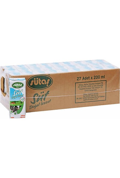 Sütaş Süt Koli 200 ml 27'li