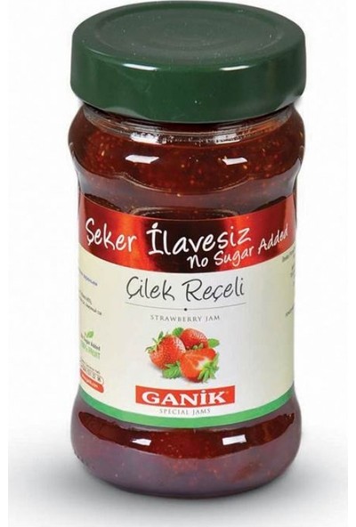 Ganik Şeker İlavesiz Çilek Reçeli Ganik Şeker İlavesiz Çilek Reçeli