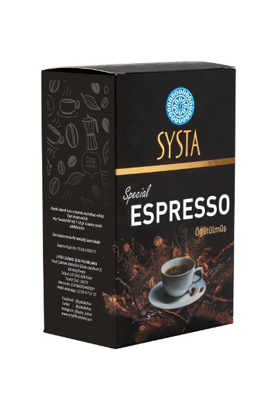 SYSTA Espresso Kahve Çeşitleri Systa Extra Extra 250 gr Öğütülmüş Espresso Kahve