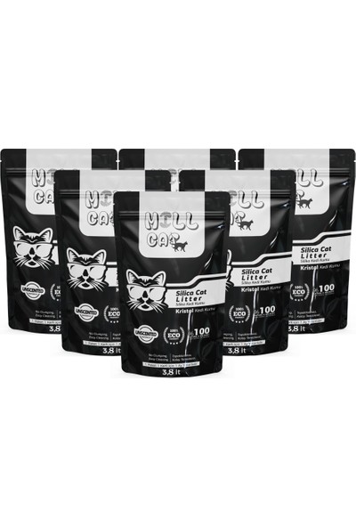 Mill Cat Silika Kristal Kedi Kumu 3,8 lt x 6 Paket